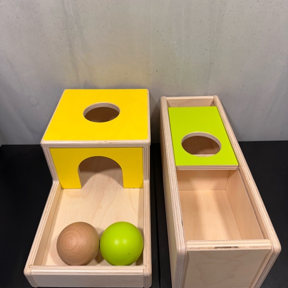 LOVEVERY | Toys | Lot Of 2 Lovevery Wooden Box Ball Drop Toy No Balls ...